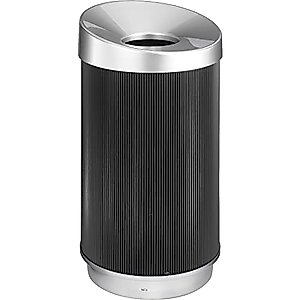 Safco Products 9799BL At-Your-Disposal Vertex Waste Receptacle, 38-Gallon, Black