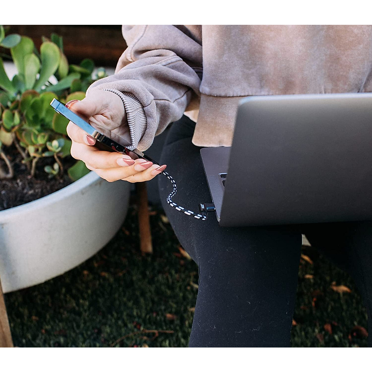 AGOZ 6 Inch MFI Certified Lightning to USB C Cable, 90° Right Angle Fast Charger Cord Compatible with iPhone 14, 13 Pro Max, 12, 11 Pro Max, Xs XR X 8