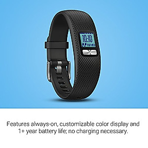 Garmin vívofit 4 activity tracker with 1+ year battery life and color display. Large, Black. 010-01847-03