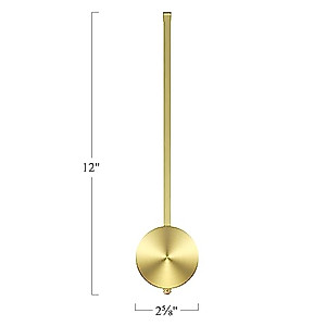 NiHome Quartz Wall Clock Pendulum Replacement Aluminum Traditional Mechanical Clock Pendulum Grandfather Clock Pendulum Replacement High Gloss Clock Pendulum (Gold)