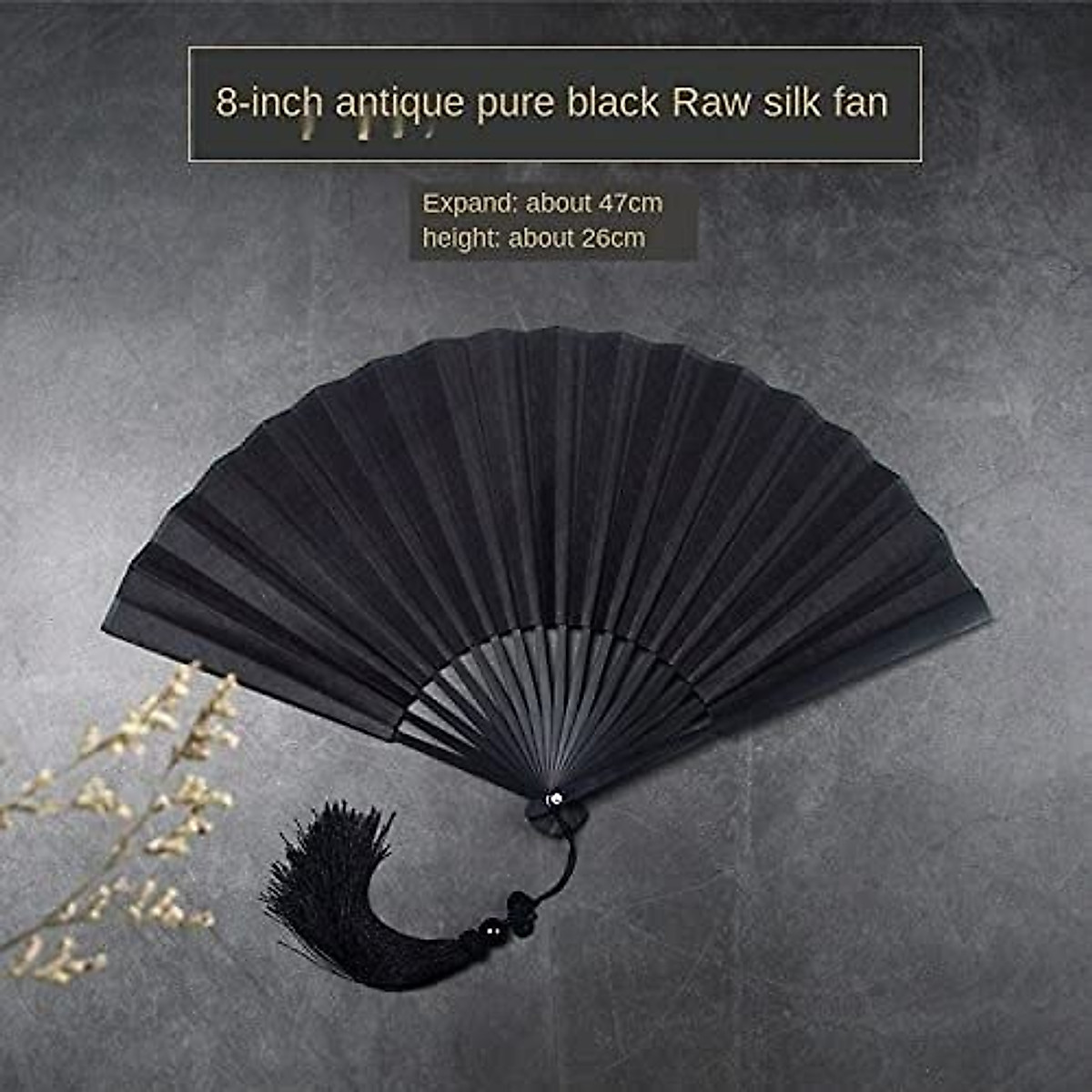 HRANG Chinese Fan Folding Hand Foldable Antique Folder Custom Fan, Chinese-styleFan For Women, Male Dominator Fan Paper Fan Hand Folding Fans Vintage style