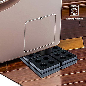 Forestchill Anti Vibration Rubber Pads, 4" X 4" X 3/4" Heavy Duty Waffle Vibration Isolation Pad for HVAC, Air Compressor, Washer and Dryer, Air Conditioner Units, 4 Pack