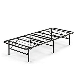 Zinus SmartBase Zero Assembly 14 Inch Bed Frame / Mattress Foundation (No Box Spring Needed) - Narrow Twin & Memory Foam 5 Inch Cot Size / Narrow Twin Mattress
