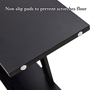 ME2 Bathroom Over The Toilet Storage Cabinet, 77'' Taller Bathroom Organizer Shelf Space-Saving Collect Cabinet with Shelves and Double Doors, Black