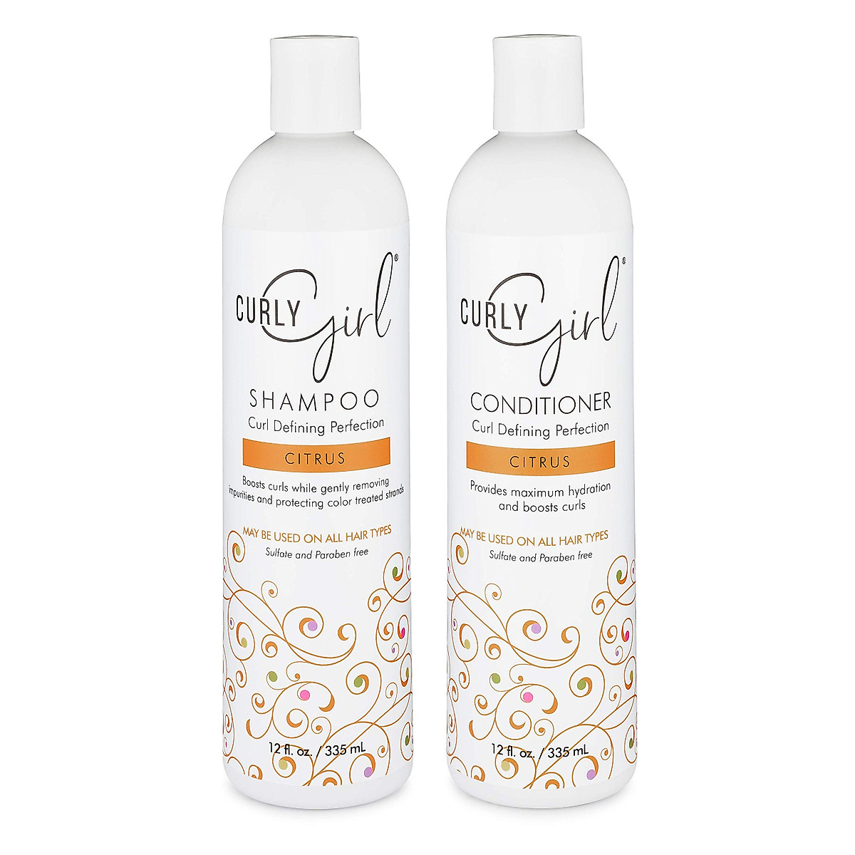 Curly Girl Curl Hair Shampoo Conditioner Set 12 oz Bottles Curly Girl Method Approved Curly Girls Hair Care Frizz Control