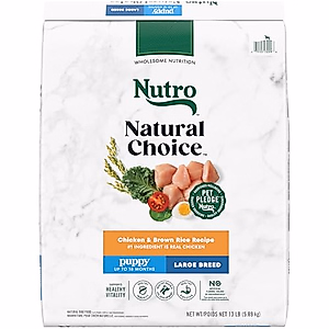 Nutro Core Dry Dog Natural Choice Chicken & Brown Rice Recipe, Dry Dog Food for Large Breed Puppies, 13 lb. Bag
