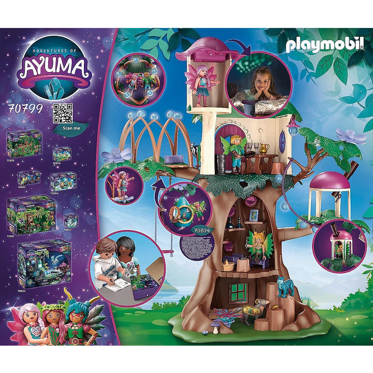 Playmobil Adventures of Ayuma Crystal Fairy and Bat Fairy with Soul Animals
