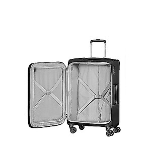 Samsonite Unisex Adults’ Luggage Suitcase, Black, Spinner L Expandable (78 cm-112.5 L)