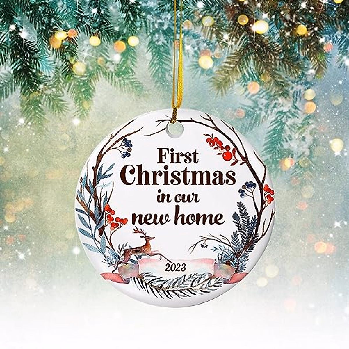 IAMAGOODLADY Home Christmas Ornament 2023,First Christmas Home Ornament 2023,Family Christmas Ornaments,2023 Christmas Ornament,Christmas Tree Ornaments Nightmare Before Christmas 50 Cent Item