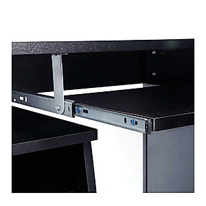 Thaweesuk Shop Black Computer Study Desk Laptop PC Table Desk Writing Workstation w/Bookshelf Drawer Storage Home Office Furniture 15 mm MDF 45.27" L x 21.65" W x 29.13" H