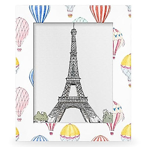 POFATO Hot Air Balloon 8x10 Picture Frame Wood Photo Frame for Tabletop Display Wall Mount Picture Frame Display 8 x 10 Inch Photo Wall Decor Home Gift Frames