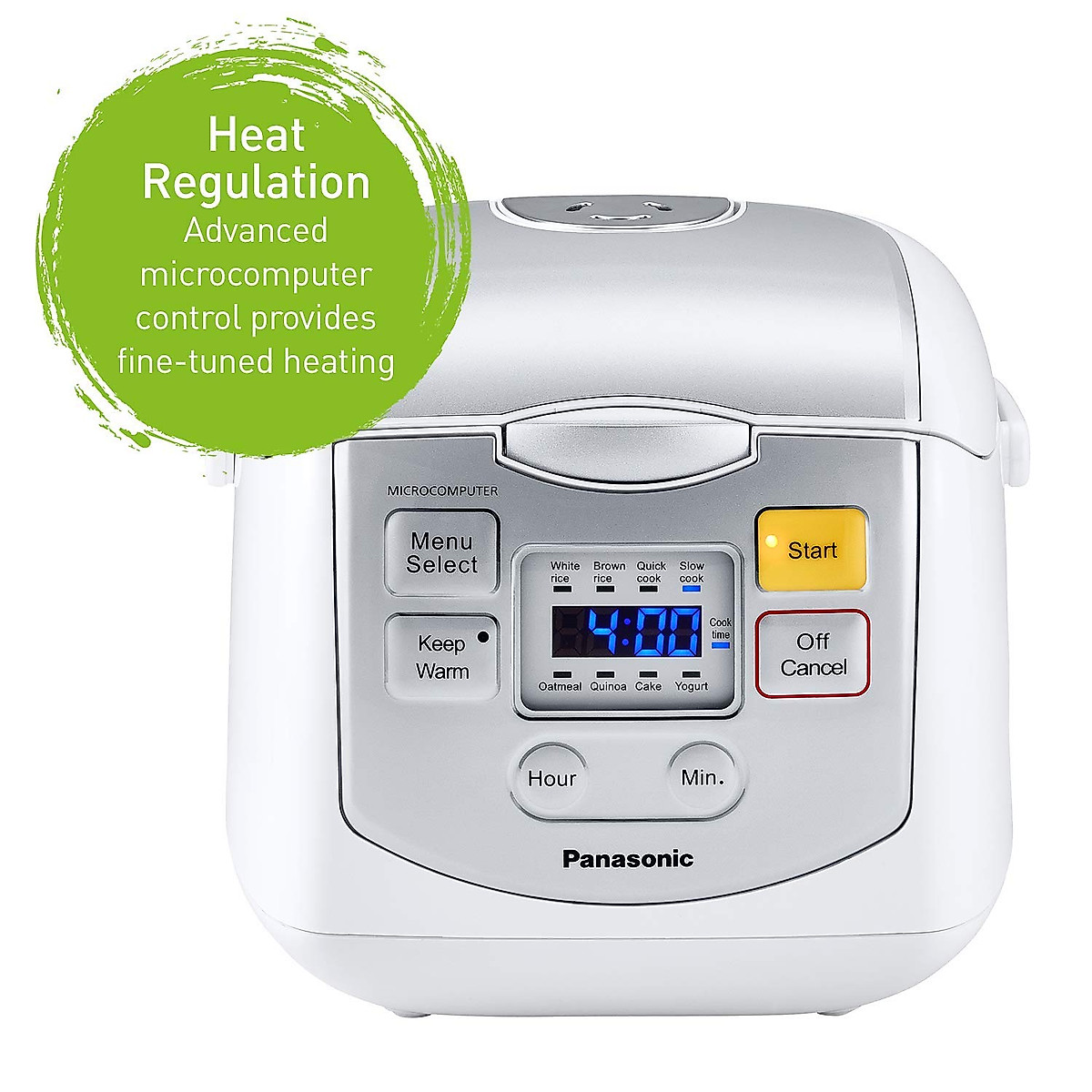 Panasonic SR-ZC075K 4-Cups (Uncooked) Rice Cooker & Multi-Cooker, White