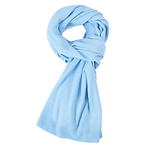 Women Ponchos Sweater Versatile Lightweight Solid Knitted Shawl Wrap Scarf Cape Accessories for Womens Sky Blue