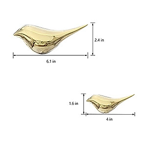 wood nymph 3D Bird Wall Decor with Metal Plating Texture,Gold Bird Wall Art,7Pcs DIY Hanging Bird Wall Decor for Pool Decor,Bathroom Decor,Bedroom Decor,Patio Decor,Kids Room Decor,Wedding Decor