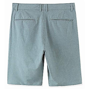KNQR Mens Performance Quick Dry 4way Stretch Regular Fit All-Terrain Active Training Hybrid Shorts Mint Green 33