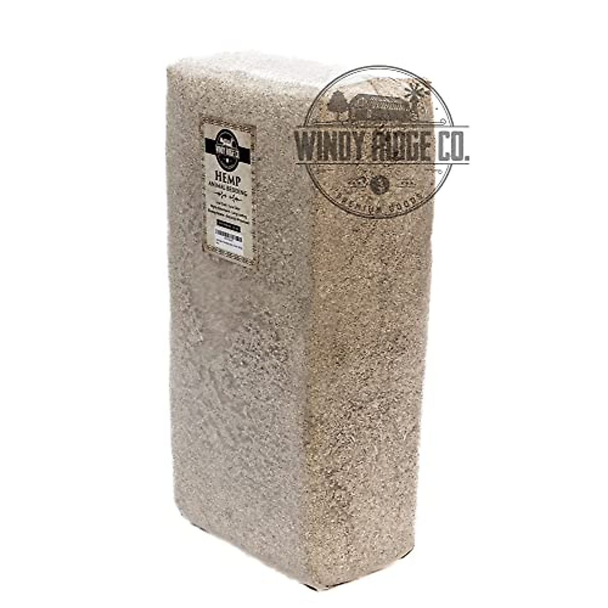 windy ridge co. Hemp Bedding for Chicken Coops, Rabbits, Horses, Small Animals, Reptiles - 33lb Bag, All Natural, Odor Absorbent, Biodegradable, Low Dust