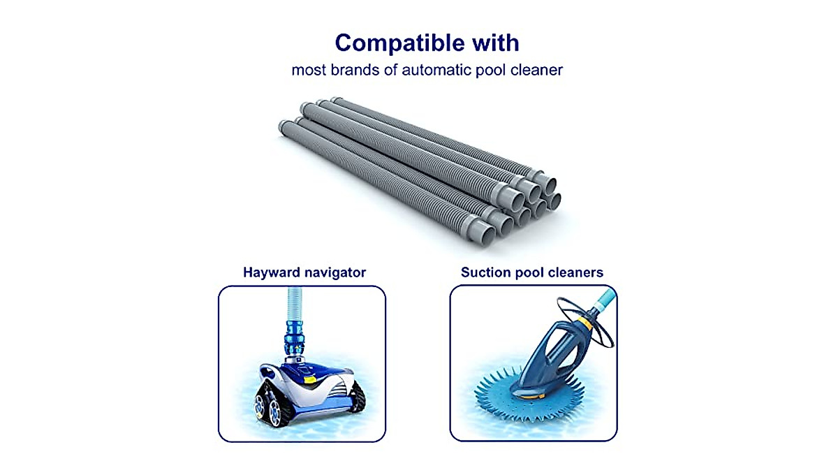 Poolvio 8-Piece Pool Vacuum Hose Kit for Automatic Cleaners