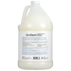 Ginger Lily Farms Botanicals ZeroDerm Advanced Therapy Nourishing Liquid Hand Soap Refill 100% Vegan Cruelty-Free Fragrance-Free, Unscented, 128 Fl Oz