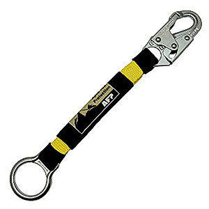 AFP Heavy-Duty 18 inch D-Ring Extender Fall Protection with Snap Hook and O-Ring OSHA/ANSI Compliant PPE