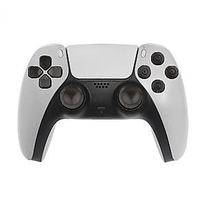 Yiootop Metal Aluminum Alloy Buttons for Playstation 5 Controller Thumbsticks Bullet D-pad Mod Buttons Replacements Kits for PS5 Controller (Chrome Rose-Bengal)