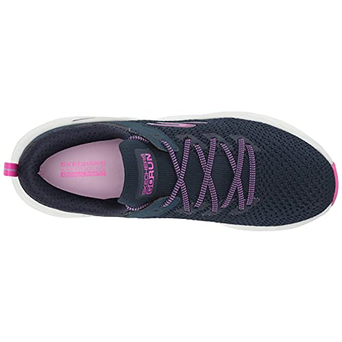 Skechers Women's GO Run Glide Step Hyper-Dash Charge Sneaker, Navy, 9