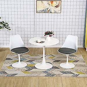 Bacyion Swivel Dining Chair Set for 2 - Mid-Century Modern Dining Room Chairs Pedestal Leisure Chairs, White Kitchen Chairs Set of 2 Pieces (Highclass Grey)