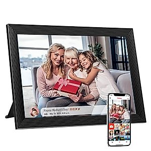 Digital Picture Frames Load from Phone, Frameo 10.1 inch Smart WiFi Digital Photo Frames You Can Send Pictures to, 1280x800 IPS LCD Touch Screen, Built in 32GB, Gift for Friends and Family…