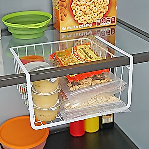 Southern Homewares White Wire Under Shelf Storage Organization Basket 10-Inch