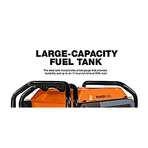 Generac 7676 GP8000E 8,000-Watt Gas-Powered Portable Generator - Electric Start with COsense - Powerrush Advanced Technology - Reliable Power for Emergencies and Recreation - CARB Compliant