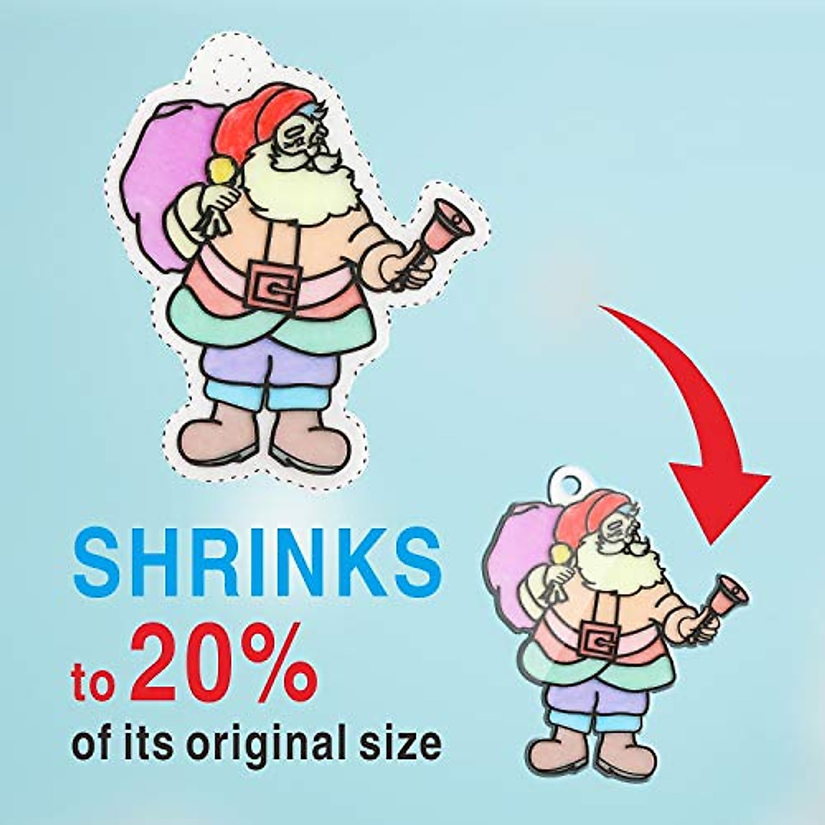 BAPHILE Shrinky Dink,301PCS Shrink Art Plastic Sheets Kit Include 20PCS Clear Frosted Heat Shrinky Paper with 281PCS Keychains Accessories for Adults Kids Creative Craft School Project