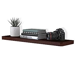 Way Basics Wall Mount Display (9.8 x 35.4 x 1.5), Espresso