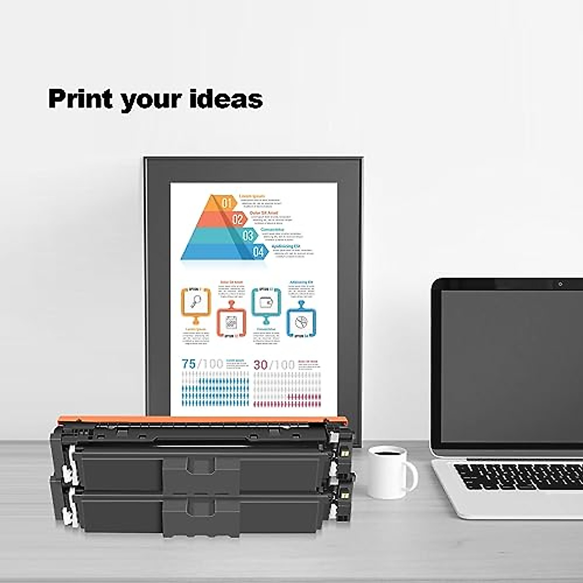 Compatible 069 High Yield Toner Cartridge Replacement for Canon 069H for imageCLASS MF753Cdw MF751Cdw LBP674Cdw Printer (2 Yellow)