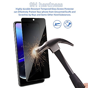 Nixinioo 2 Pack Privacy Screen Protector for Moto G Stylus 5G 2022 5G, Anti Spy Anti Peep 9H Tempered Glass, Bubble Free,Anti Scratch, easy to install