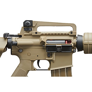 Lancer Tactical Gen 2 Airsoft M4A1 Carbine Polymer AEG Gun w/9.6v Nimh 1600 mAh Battery, Charger, 1000 Rounds 0.20g BBS Included (Black/Tan) (Regular Polymer, Tan)