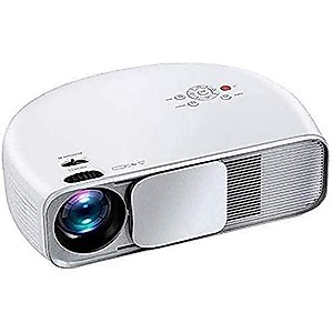 Viinice Projector,Portable Projector with Full HD 720p，1280x800 720P 1080P HD Android Smart Projector,for Home Theater,White 4K Laser Projector with WiFi and Bluetooth (Color : White)