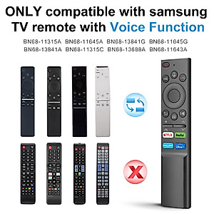 New Replacement Voice Remote for Samsung TVs, only for Samsung-TV-Remote with Voice Function, for Samsung QLED UHD HDR FHD 4K 8K Smart TV