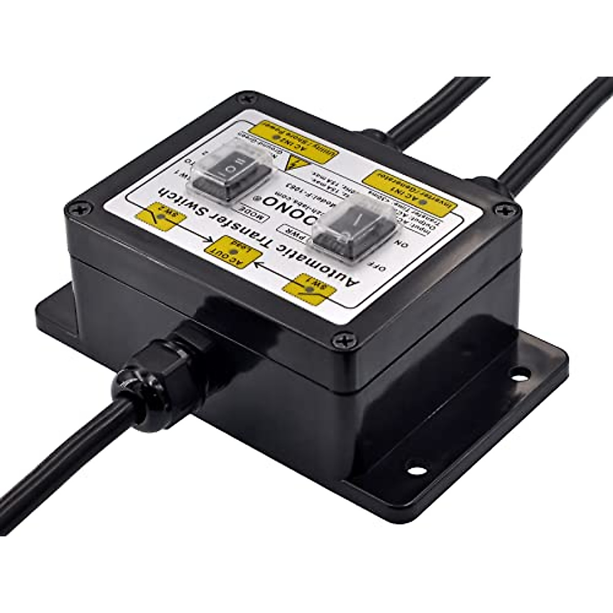 Manual and Automatic Transfer Switch, AC120V 15A ATS Auto Transfer Switch