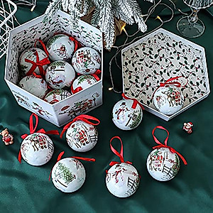 QAZIUY Christmas Balls Ornaments Set Hanging Christmas Baubles Christmas Plastic Ball Christmas Tree Ball Set for Birthday Halloween Holiday Wedding Decorations