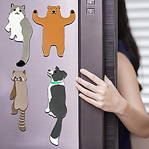 Animal Decorative Cute Wall Hooks – Pack of 4 Adhesive Hangers – Extremely Durable & Functional – Self-Adhesive Hooks – Waterproof and Reusable – No Drilling Nailless – Hooks for Hanging