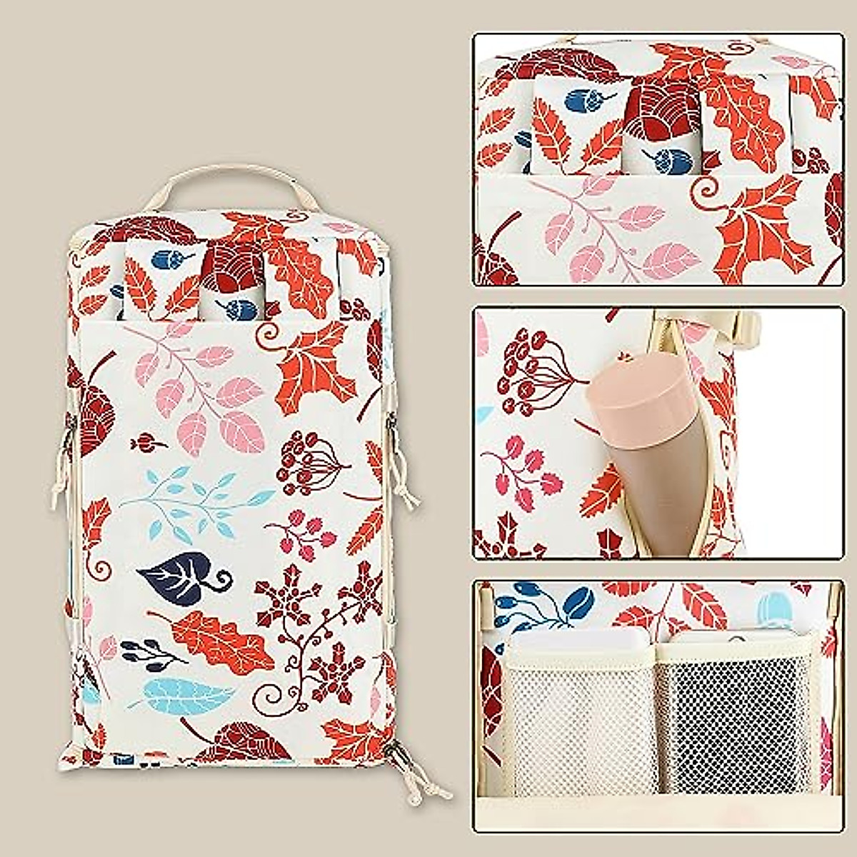 Floral Gym Duffle Bag Backpack 4 ways for Women Waterproof with Shoes Compartment for travel Sport Hiking laptop Lightweight, Kalesi XL