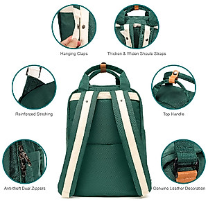 AO ALI VICTORY Laptop Backpack 15.6 Inch for Women Men Teacher Backpacks Nurse Bag Anti Theft Travel Back Pack Large College Bookbag (Medium, Olive Green)