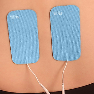 TENS Wired Electrodes Compatible with HealthMateForever, 8-2 inch x 4 inch Premium HealthMate Compatible Replacement Pads for TENS Units, Discount TENS Brand (2 inch x 4 inch 8 Pack)