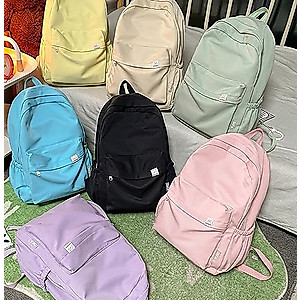 Difa Backpack, Difa’s Bear Plain Backpack, Sage Green Backpack Kawaii Cute Backpack Large capacity Casual Aesthetic Backpack