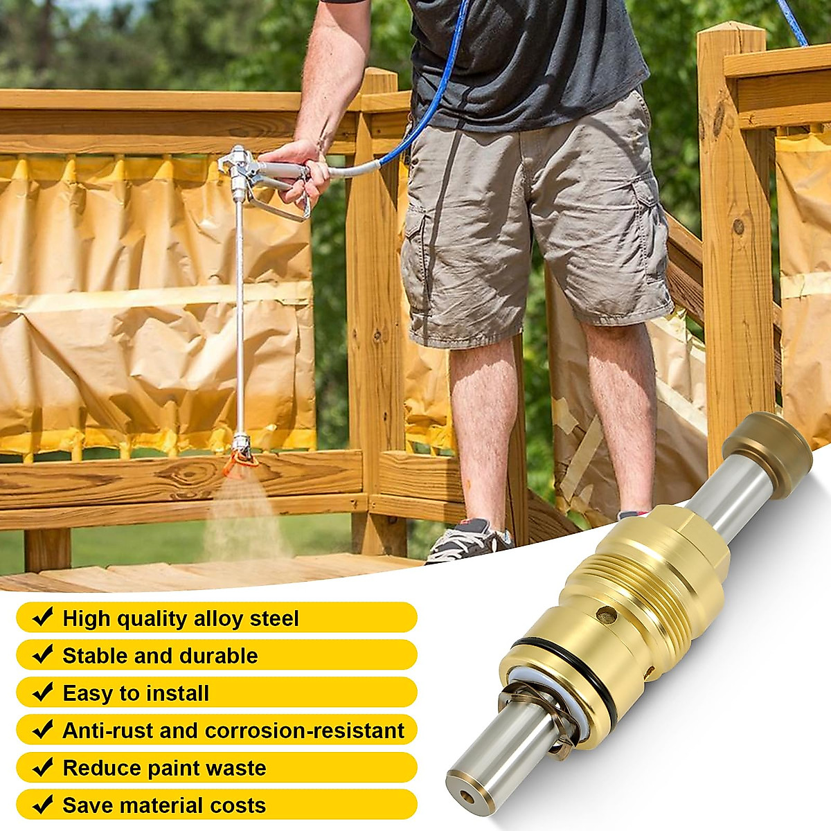 24Y472 Power Paint Sprayers Pump Replacement for Graco ProXChange ProX17 ProX19 ProX21 Electric Airless Sprayer Pump High Alloy Steel