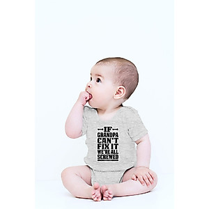 CBTwear If Grandpa Can't Fix It We're All Screwed Baby Bodysuit Cute Newborn Clothes Unisex Humor (6 Months, Heather Grey)