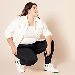 Amazon Essentials Women's Fleece Jogger Sweatpant (Available in Plus Size), Black, Large