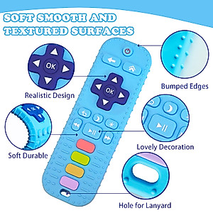 Silicone Baby Teething Toys,Baby Remote Control Toy,Remote Teether for Babies 3-24 Months,Baby Remote Teething Toys,Teething Relief Toys 6-12 Months,Teething Toys BPA Free Refrigerator Safe.