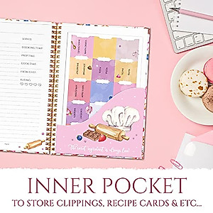 Recipe Book to Write in Your Own Recipes , 7"x10" Blank Recipe Book , Durable Hardcover Family Recipe Book , Recipe Book For Own Recipes , Recipe Organizer , 120 Pages Blank Cookbook, Recipe Binder