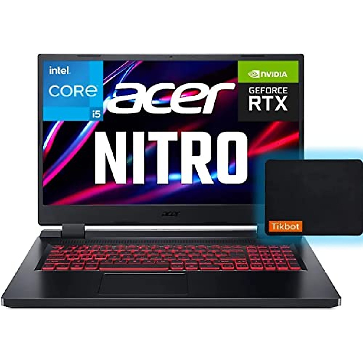 Acer 2022 Nitro 5 17.3" FHD IPS 144Hz Gaming Laptop Core i5 12500H(Beats i7-11800H) NVIDIA RTX 3050 TGP 95W Thunderbolt 4 Intel Killer Ethernet w/Mouse Pad (8GB RAM | 512GB PCIe SSD)