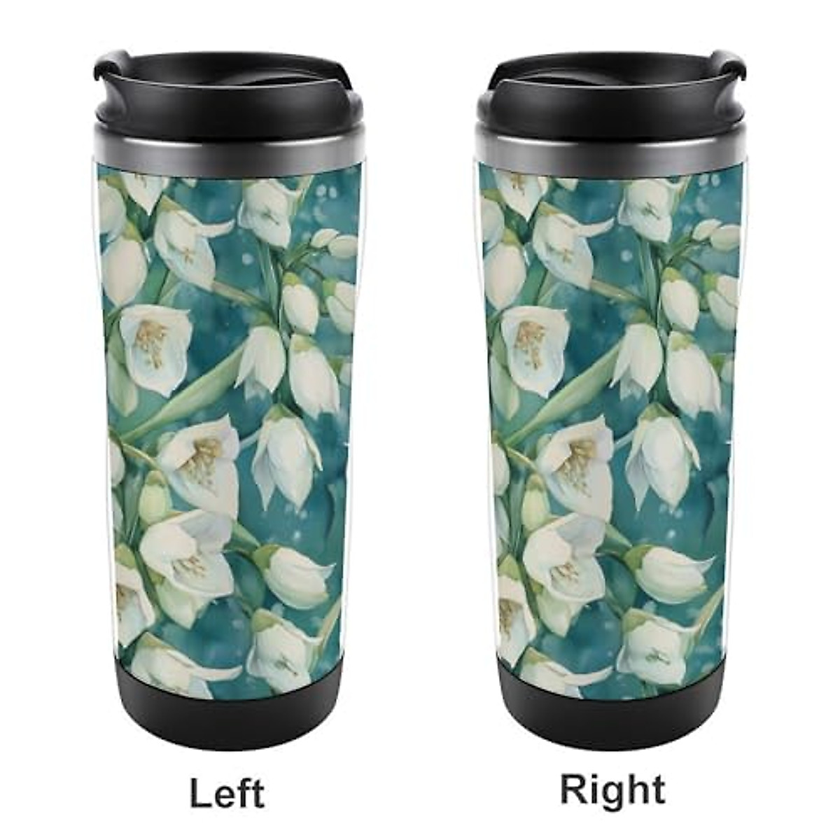New Mexico Yucca State Flower Travel Coffee Mug Reusable Insulated Drinking Cup with Lid for Home Outdoor Works 13 Oz